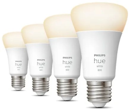 SADA 4x LED Stmívatelná žárovka Philips Hue WHITE A60 E27/9W/230V 2700K