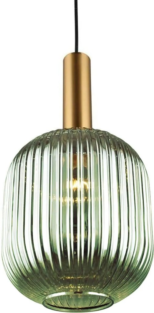 Toolight Rea, Skleněné závěsné stropní svítidlo APP462-1CP Green, OSW-00592