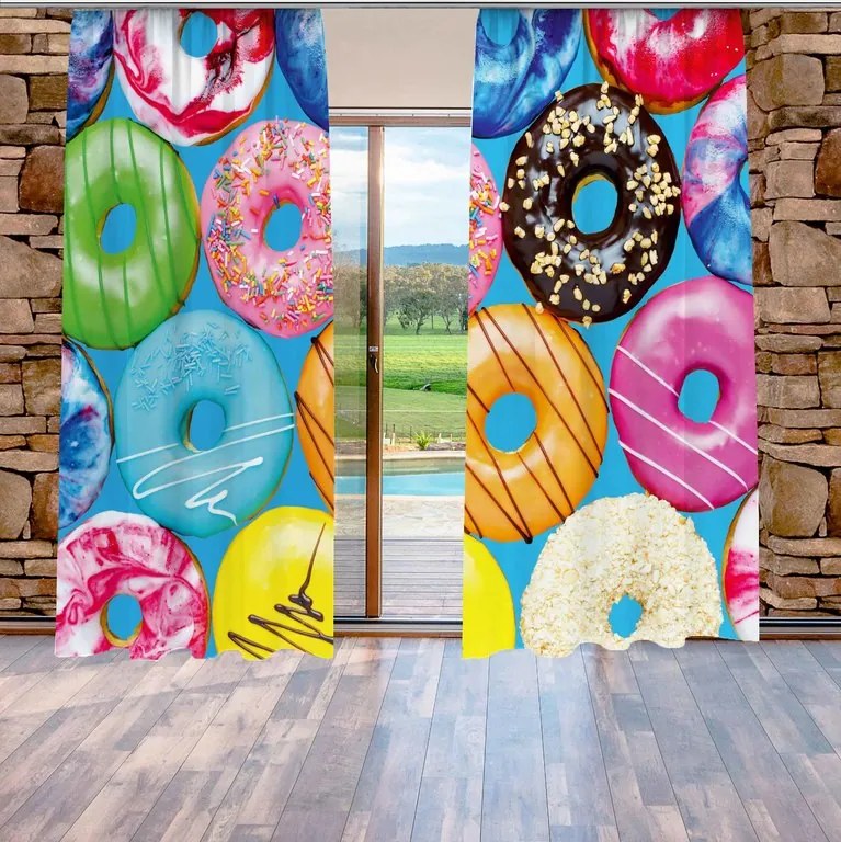 IMPAR Závěsy Donuts (Rozměr : 140x250, Materiál: Interlock)