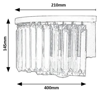 Rabalux 71092 - Nástěnné svítidlo ELOISA 1xE27/25W/230V