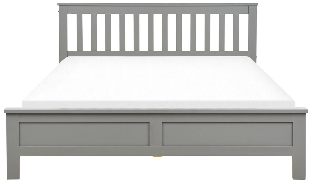 Dřevěná postel 160 x 200 cm šedá MAYENNE Beliani