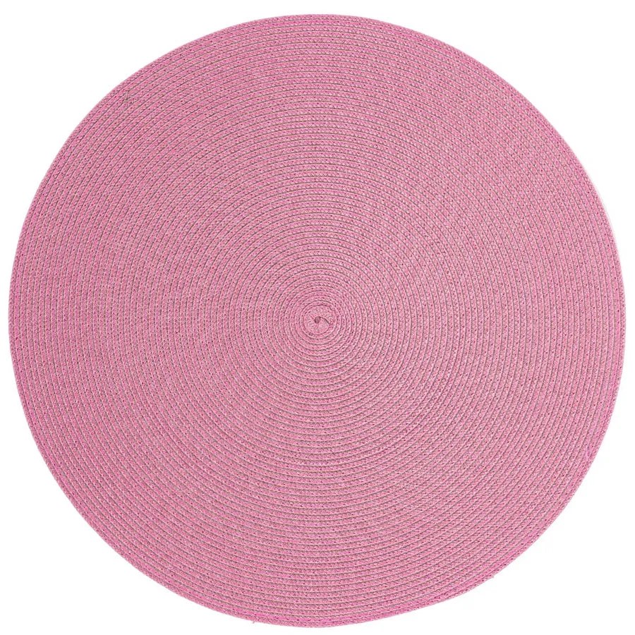 Růžové kulaté prostírání Zic Zac Round Chambray, ø 38 cm