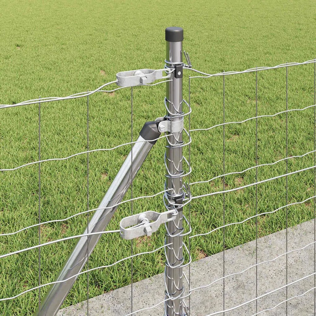 Zahradní euro plot s betonovým základem 10 x 0,4 m Stříbrná 3351005