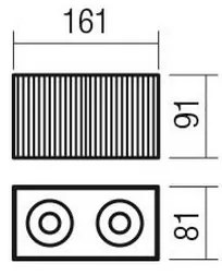 Redo 01-3410 - Bodové svítidlo DELPHI 2xGU10/7W/230V 16,1x8,1 cm bílá