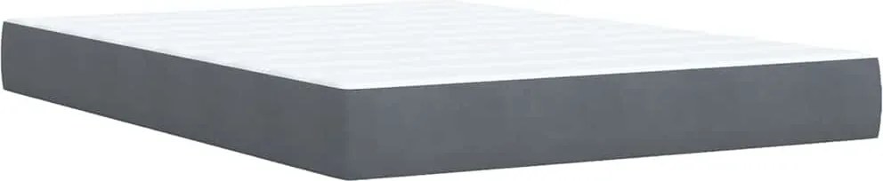 Box spring postel s matrací tmavě šedá 140x200 cm samet 3287753