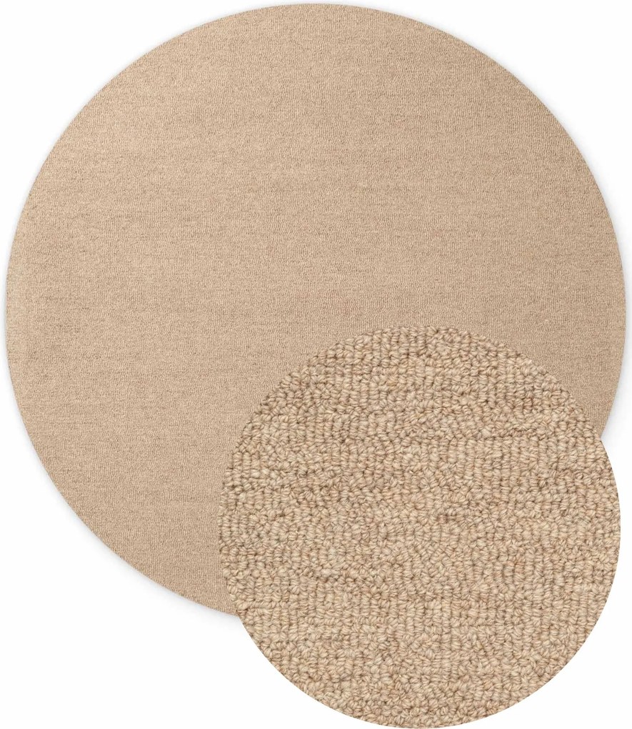 ELLE Decoration, Kusový koberec Puristic Knots 106320 Beige kruh z kolekce Elle, 160x160 (průměr) kruh, béžová, ložnice