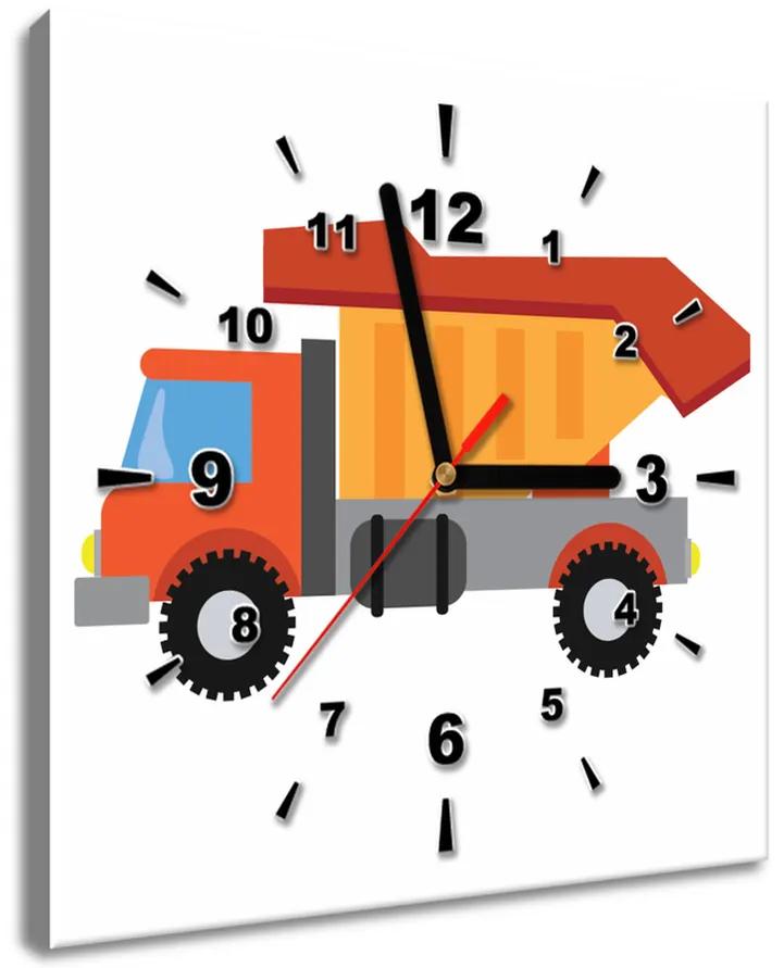 Gario Obraz s hodinami Nákladní auto Rozměry: 40 x 40 cm