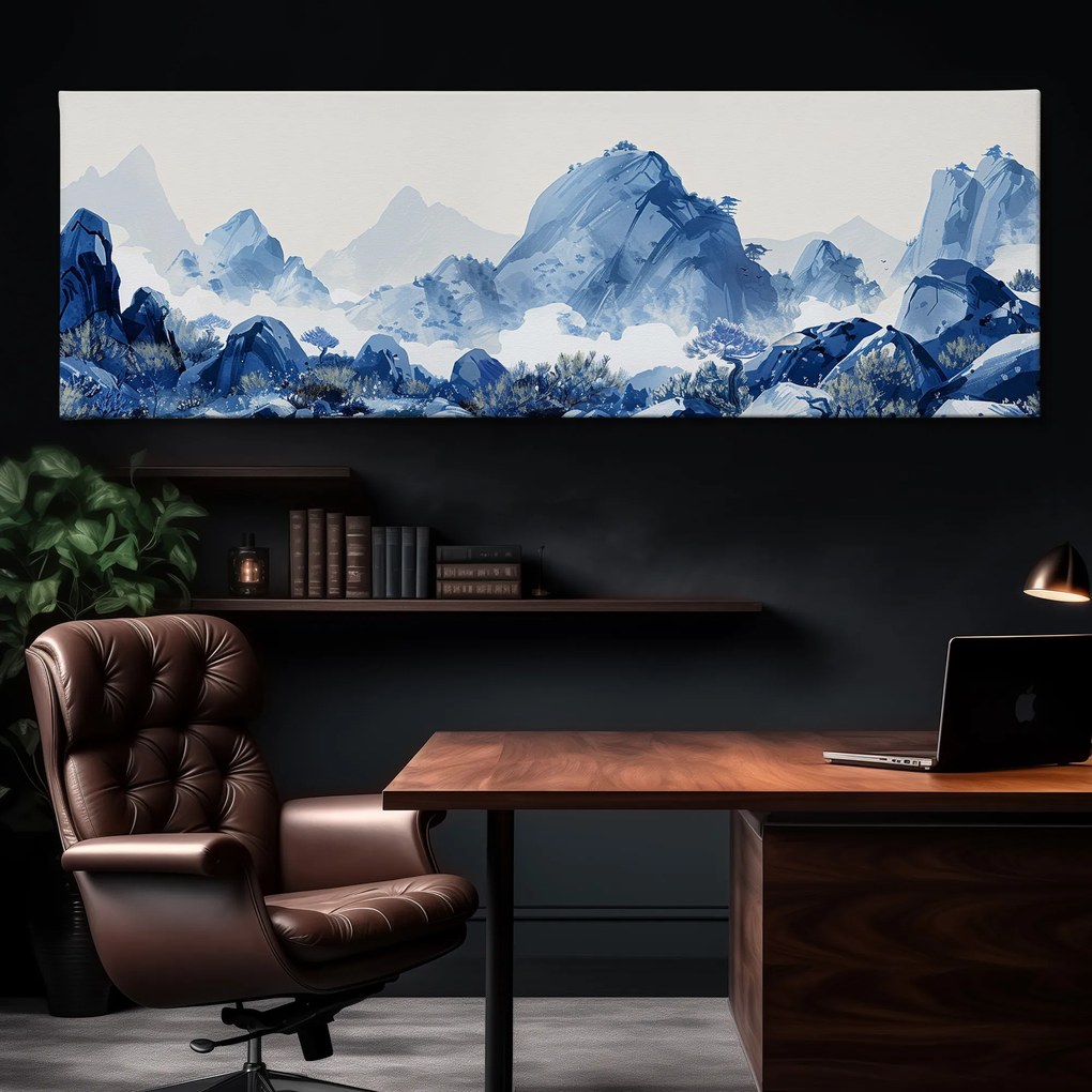 Obraz na plátně - Pod tou skálou co se tyčí FeelHappy.cz Velikost obrazu: 240 x 80 cm