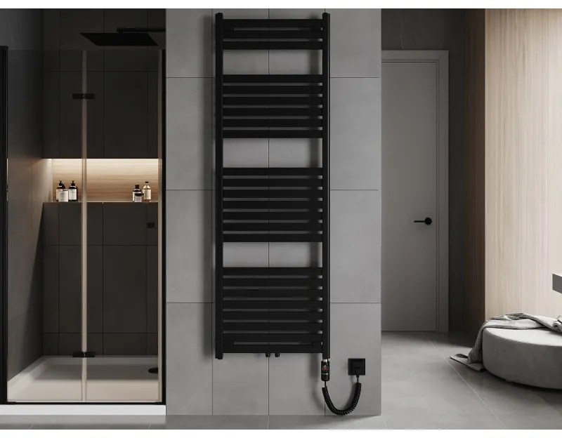 Mexen Uran, elektrické topné těleso 1800x600 mm + topná tyč 900 W, černá, W105-1800-600-2900-70