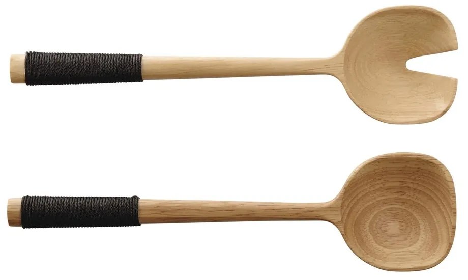 Příbor na salát Asa Selection WOODLIGHT s černou rukojetí D.31cm SET/2 ks