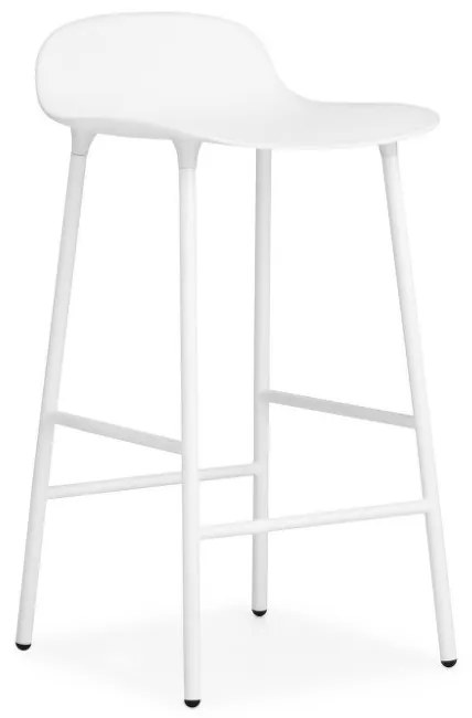 Normann Copenhagen Barová židle Form 65 cm, white/steel