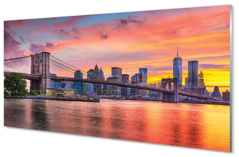 akrylový obraz most sunrise 140x70cm