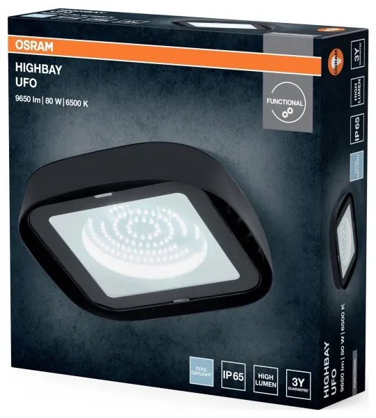 Osram - LED Stropní průmyslové svítidlo HIGHBAY LED/80W/230V 6500K 23x23 cm IP65