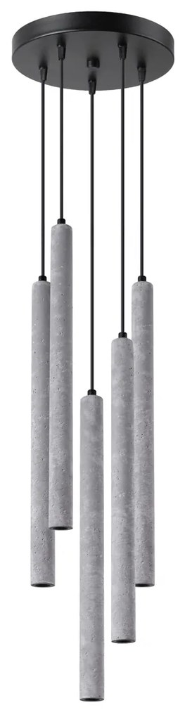 Sollux Lighting Závěsné svítidlo PASTELO 5P betonové