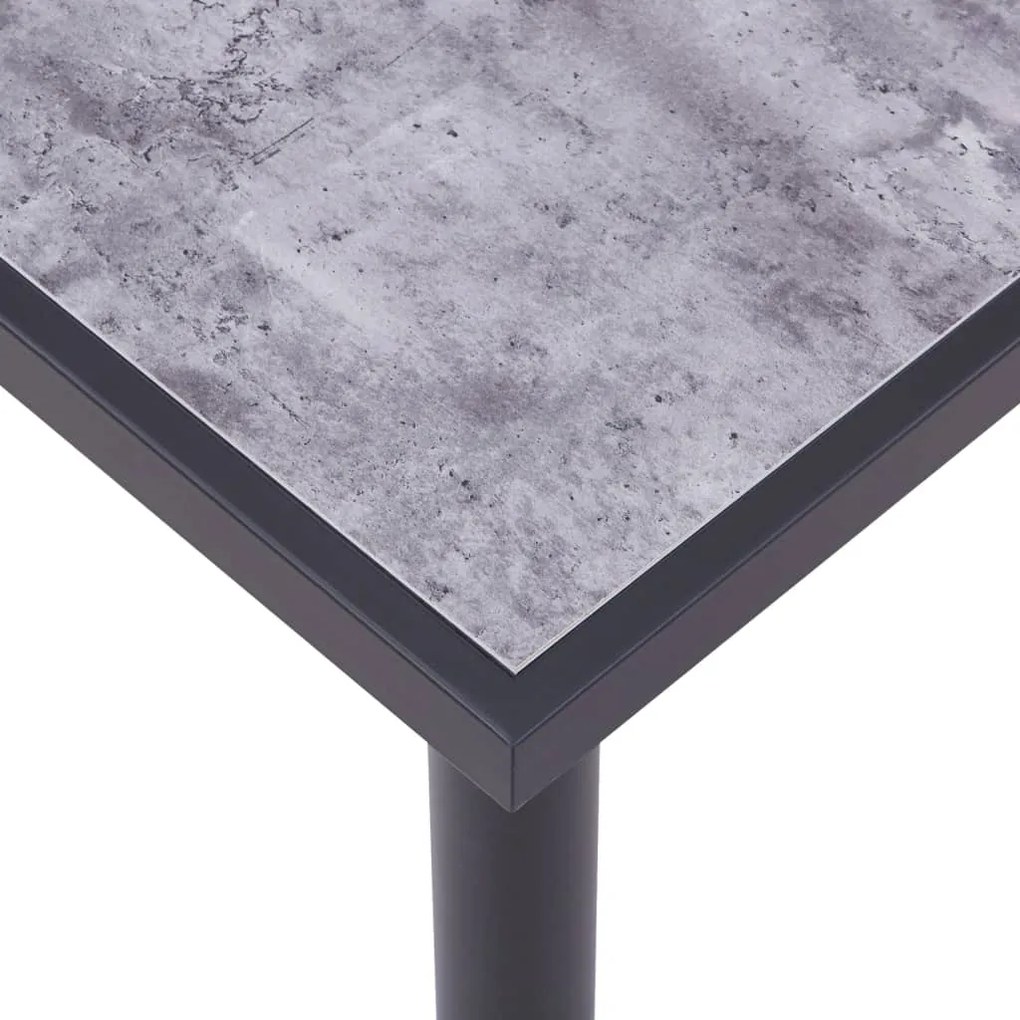 Jídelní stůl černý a betonově šedý 180 x 90 x 75 cm MDF 281860