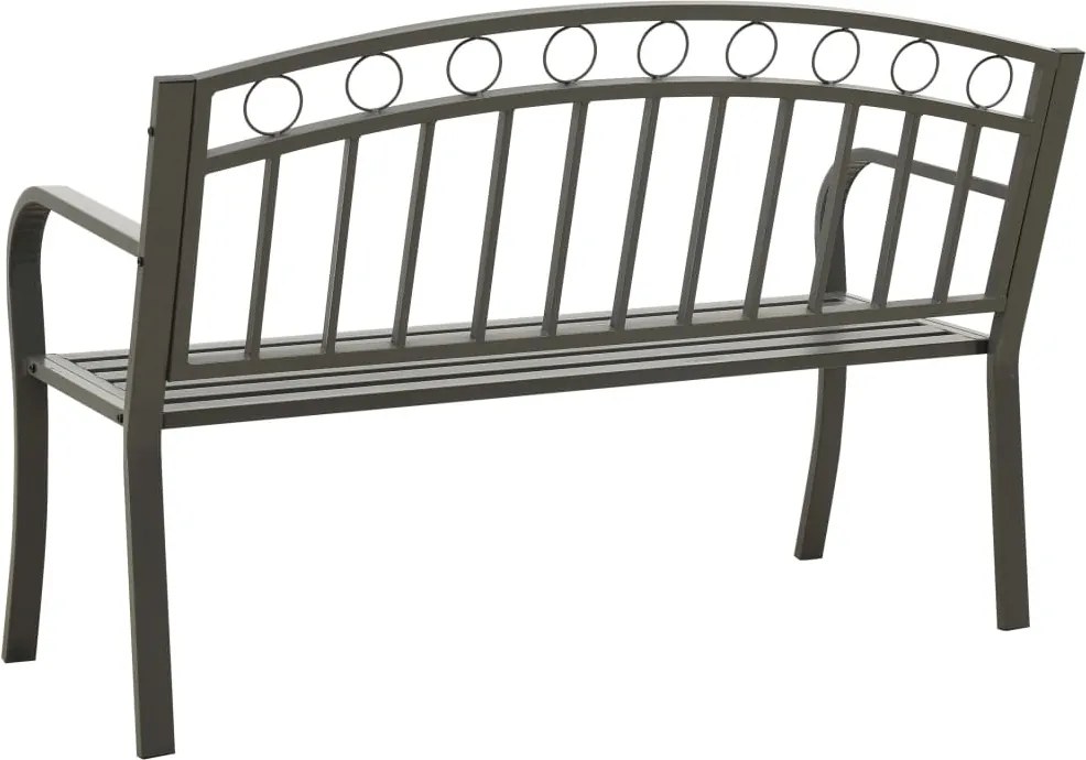 Zahradní lavice šedá 120 cm ocel 319586
