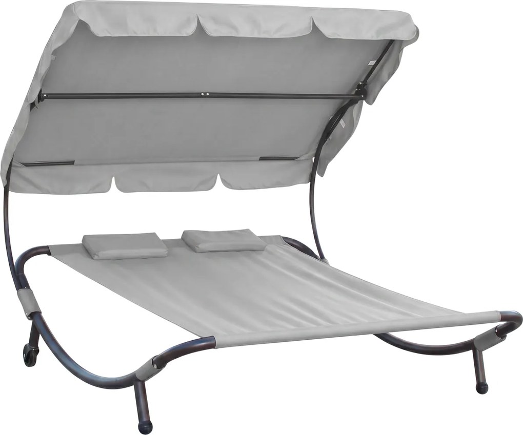Relaxační lehátko pro 2 osoby Craftfield Bahama, šedá