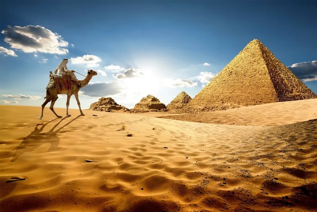 Obraz pyramidy v Egyptě Velikost (šířka x výška): 150x100 cm