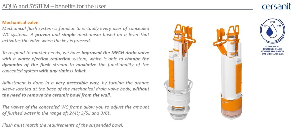 Cersanit Mille, System50 MECH podomítkový rám + závěsná wc mísa Mille Plus CleanOn + chromové tlačítko MOVI II, S701-752