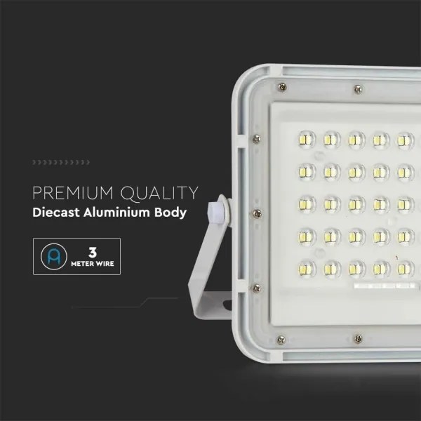 LED Venkovní solární reflektor LED/6W/3,2V IP65 4000K bílá + DO