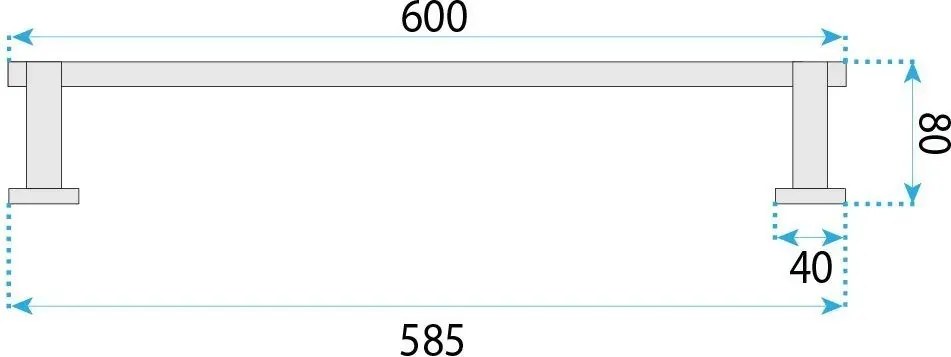 Koupelnový věšák REA ORI 39101, titan
