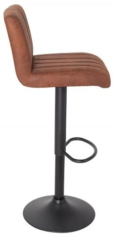 Deflee barová židle PORTLAND VINTAGE BROWN ZDL38456mikrovlákno,  kovová základna  42 cm x 88-109 cm x 49 cm