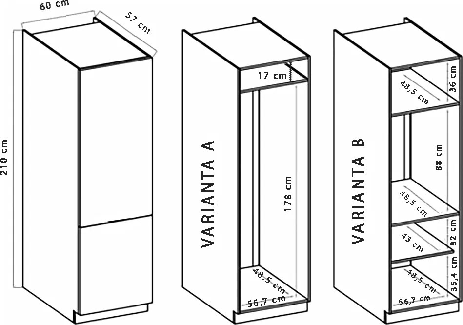Kuchyňská linka NESSANT se | 210x240 cm | zásuvky PREMIUM BOX | UNI provedení | šedá antracit