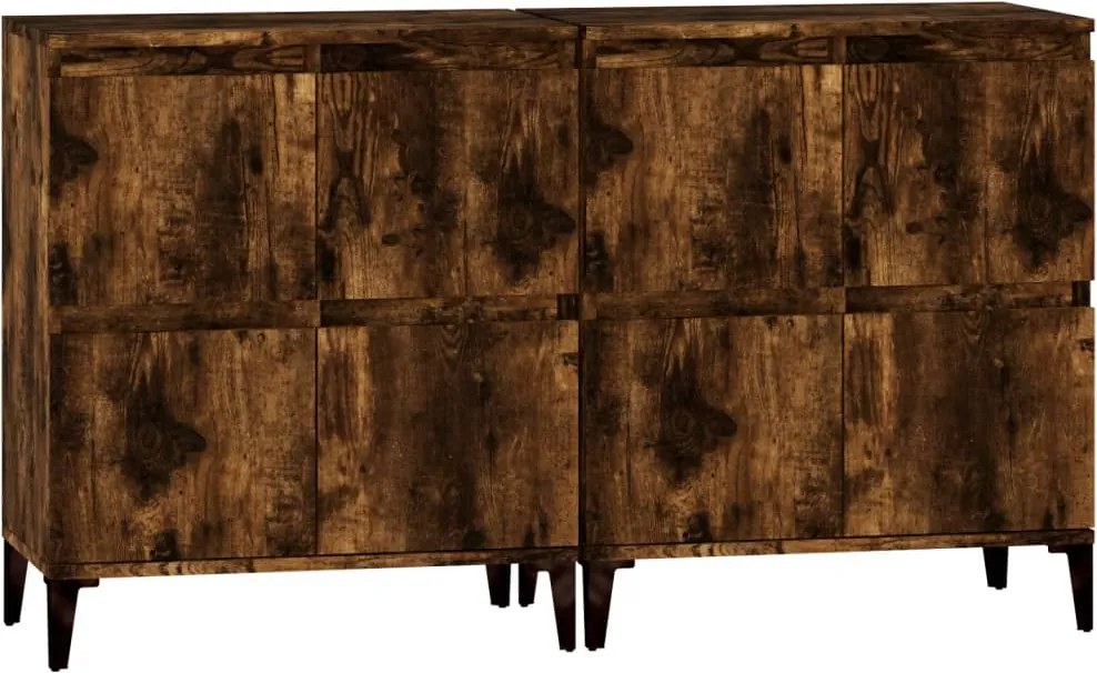 Příborníky 2 ks kouřový dub 60 x 35 x 70 cm kompozitní dřevo 3185764