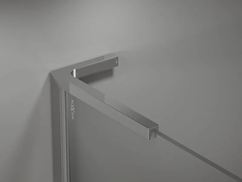 Mexen Kioto-X L sprchová stěna Walk-in 90 x 200 cm, transparentní 10 mm, chrom - 800-090-107-01-00-X