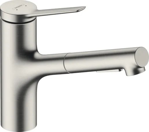 Hansgrohe Zesis M33 dřezová baterie s vytahovací sprškou, 2 proudy nerez 74821800