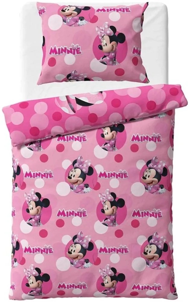 Bavlněné ložní povlečení Minnie Mouse - motiv Módní ikona - 100% bavlna - 70x90 cm + 140x200 cm