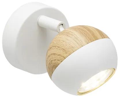 BrilliantG59410/75 Nástěnné LED svítidlo SCAN bílé + dřevo