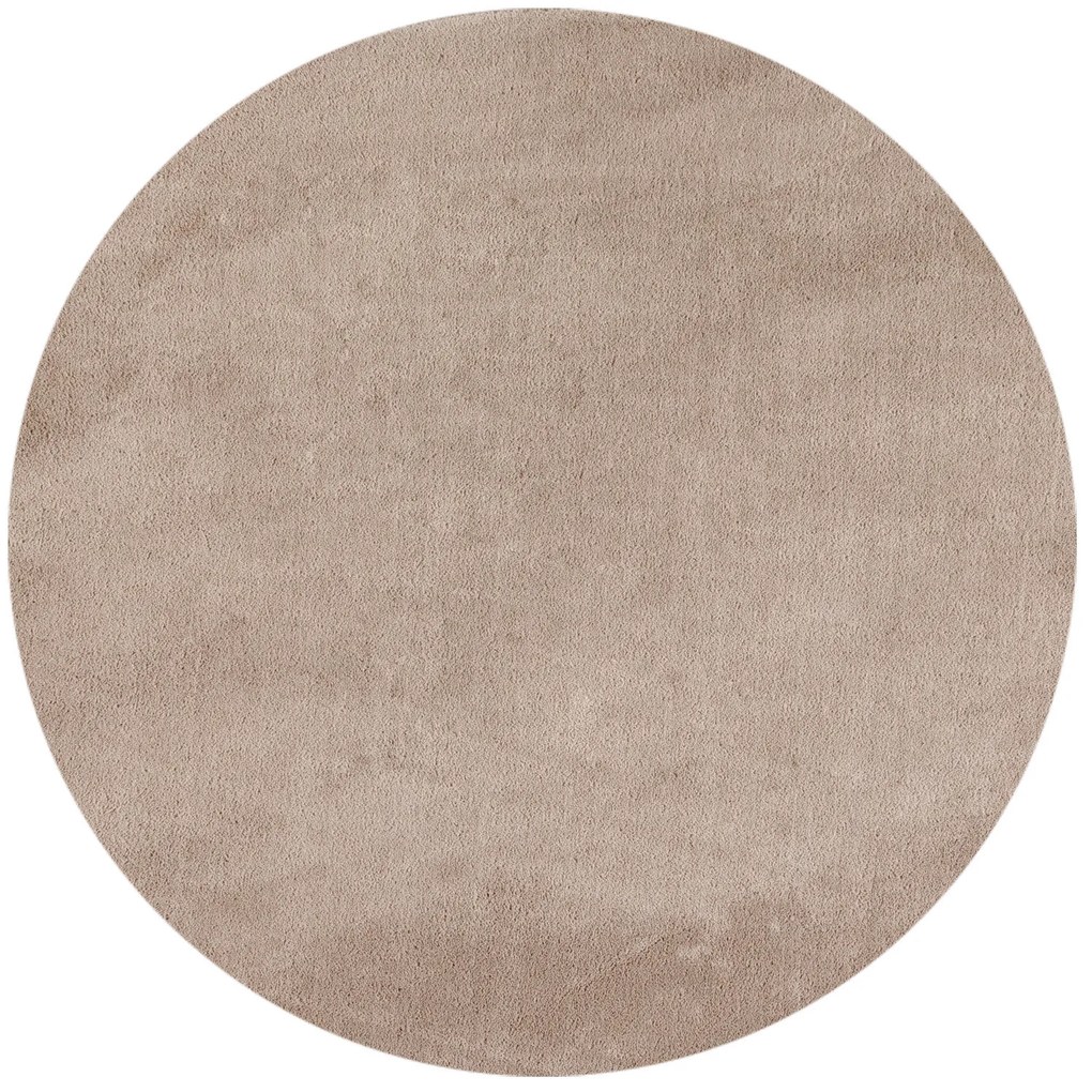 Ayyildiz, Kusový koberec Sky 5400 Beige kruh, 200x200 (průměr) kruh, béžová, obývací pokoj