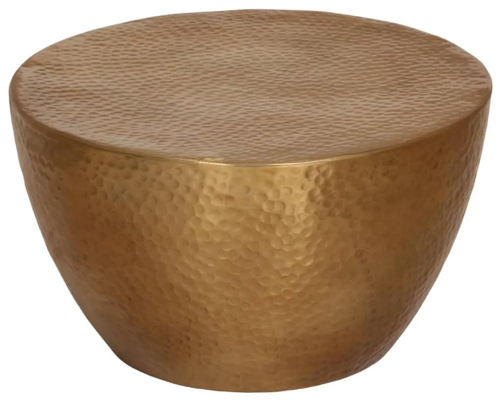 Konferenční stolek kovaný hliník Ø 50 x 30 cm mosaz,  359610