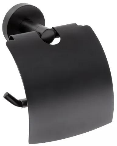 SAPHO DARK držák toaletního papíru s krytem, černá (104112010)