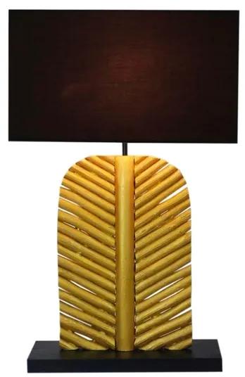 Designová stolní lampa Lance 63 cm černo zlatá - longan