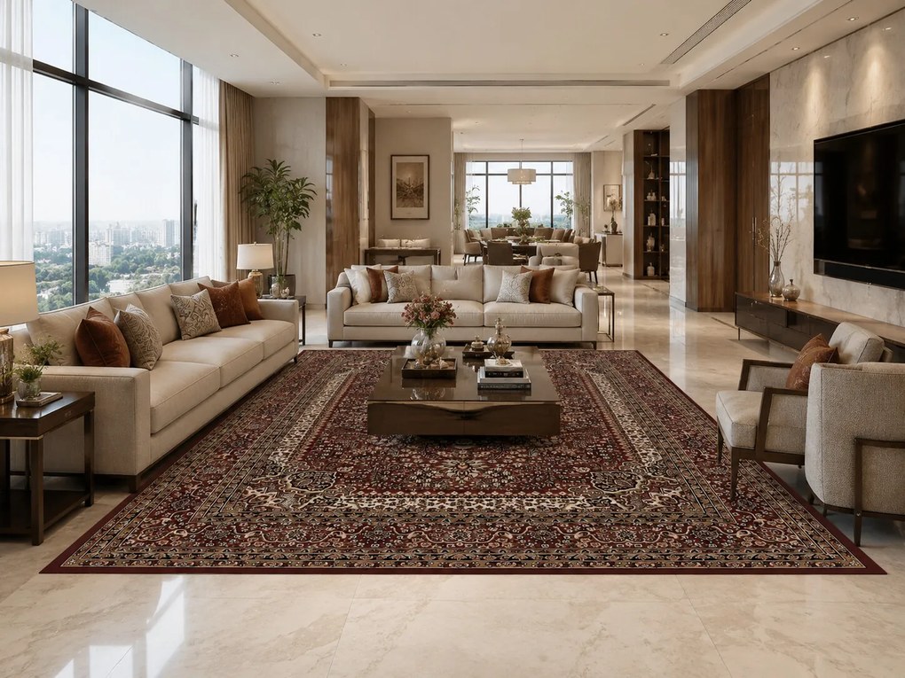 Ayyildiz, Kusový koberec Marrakesh 207 red, 300x400, červená, kancelář