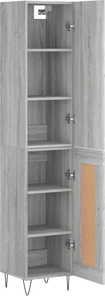 Skříň highboard šedá sonoma 34,5 x 34 x 180 cm kompozitní dřevo 3199143