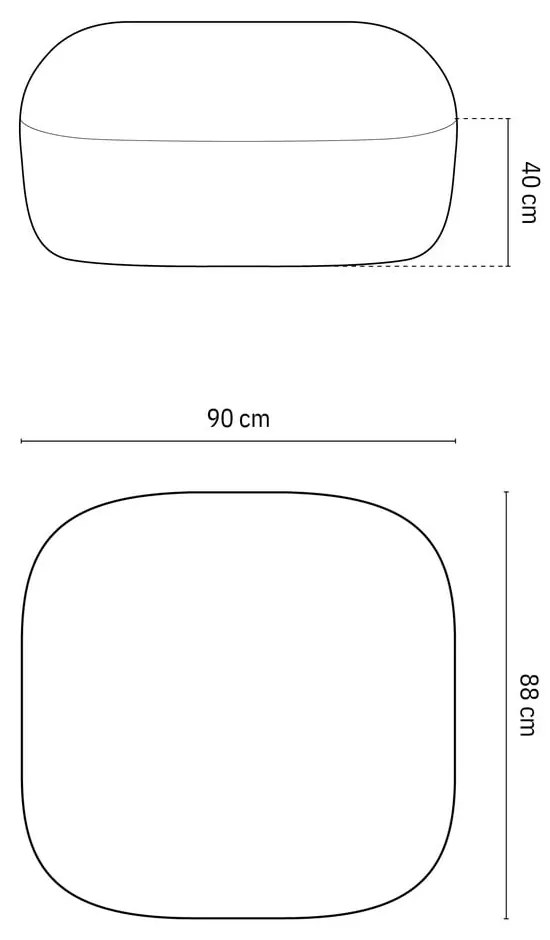 Světle šedá podnožka z textilie bouclé Jenny – Micadoni Home