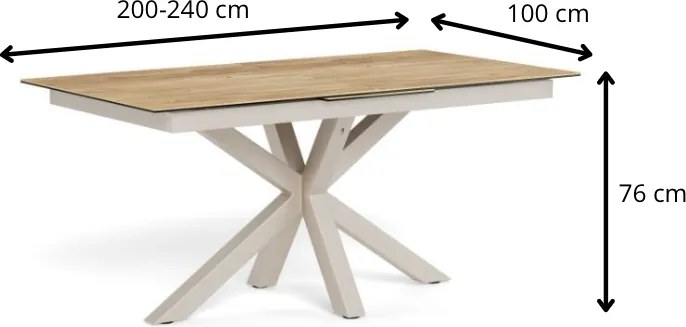 Jídelní rozkládací stůl Heaven 200/240 cm dub divoký/kašmírový