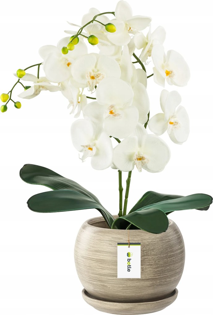 Květináč Keramický Kula 4 s podstavcem, beton eco