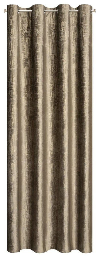 ZATEMŇOVACÍ ZÁVĚS NA KROUŽCÍCH MARSALA 140X250 CM HNĚDÁ