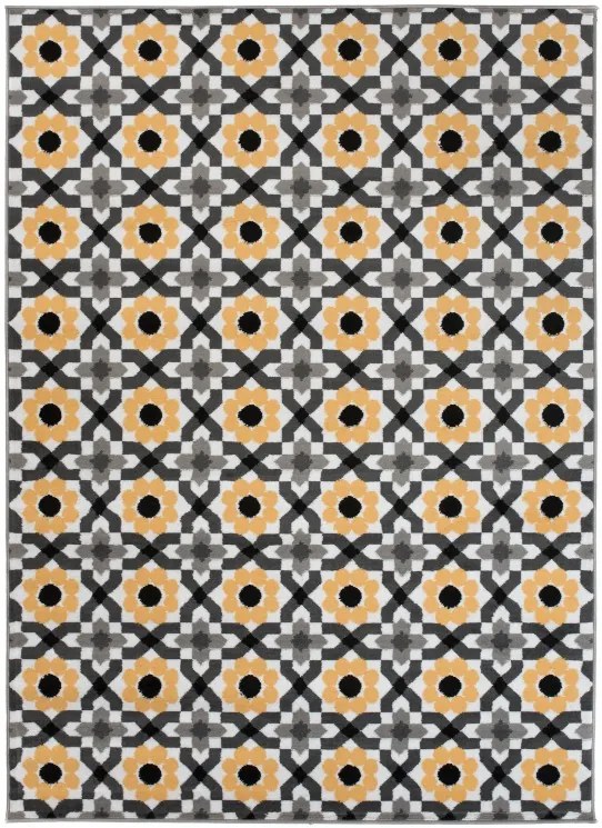Kusový koberec moderní MAYA Z645C žlutý šedý Rozměr: 180x250 cm