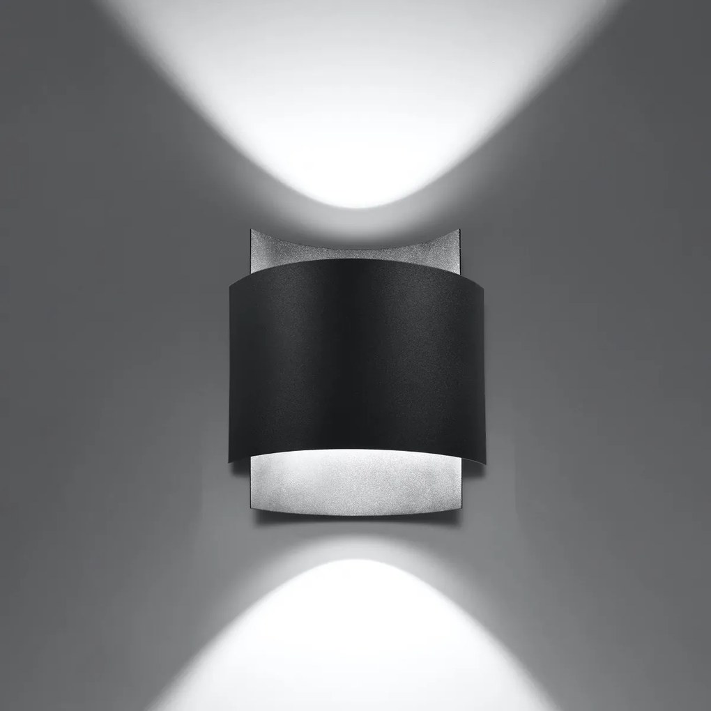 Sollux Lighting Nástěnné svítidlo IMPACT Černá
