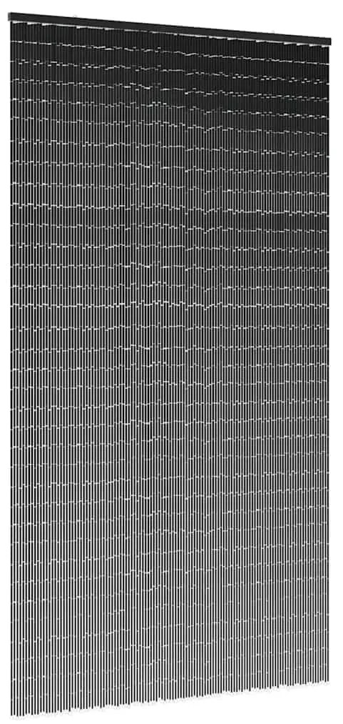 Dveřní závěs proti hmyzu, tmavě šedá, bambus, 120x220 cm