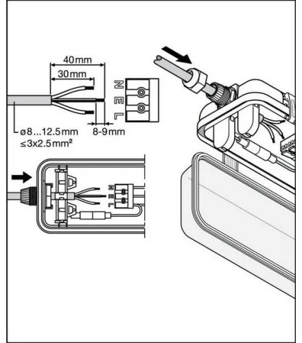 Zářivka LEDVANCE Damp Proof 1500mm IP65 G13 pro LED trubici T8