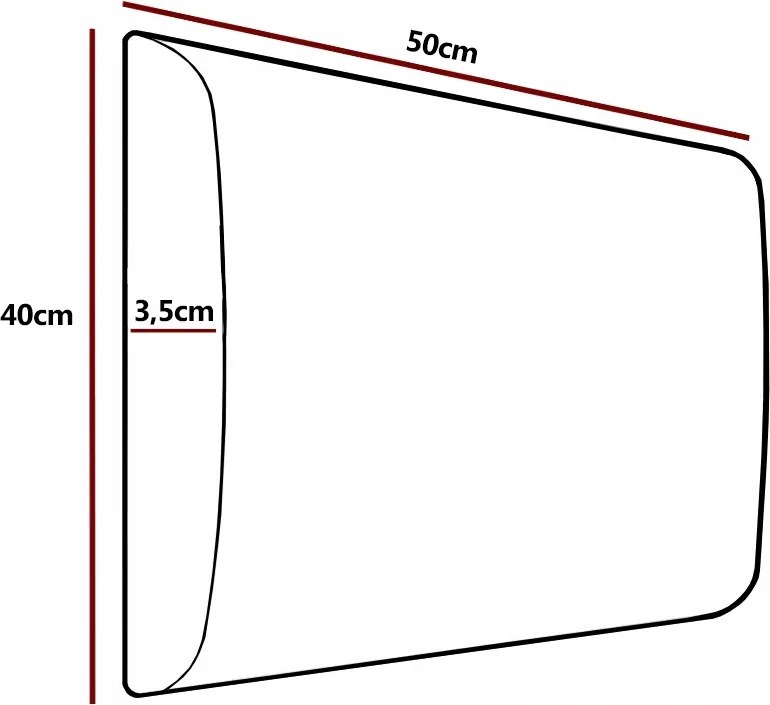 Eka Čalouněný panel Trinity 50 x 40 cm - Světlá béžová 2303