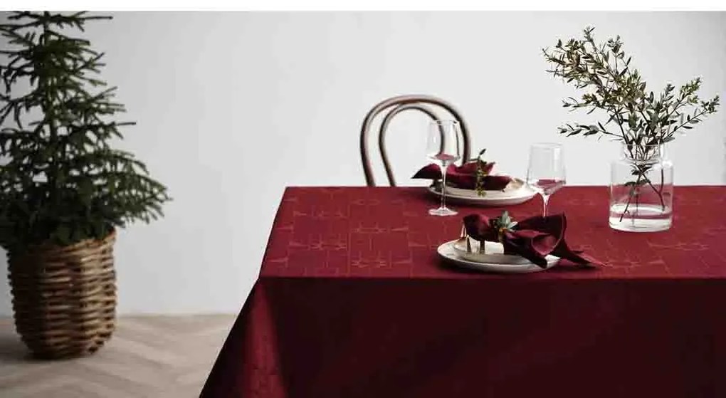 Södahl Kuchyňský ubrus 140x320 Star Damask Red