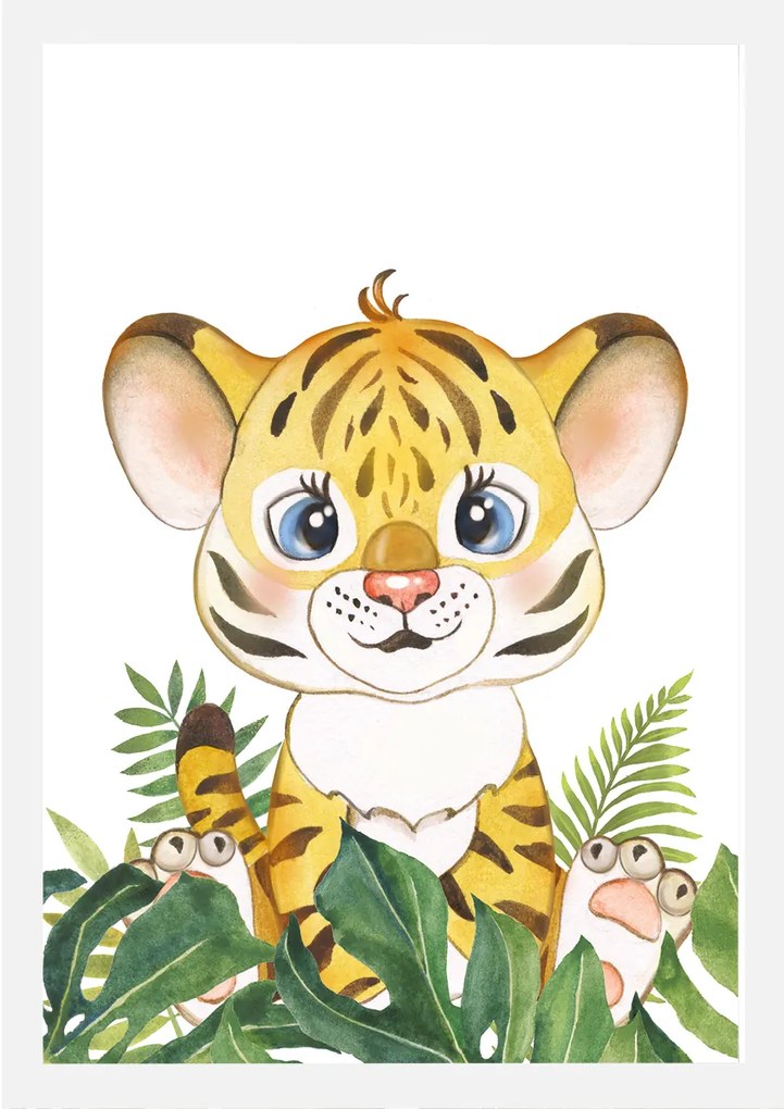 Plakát Safari Tygřík - Obraz, Plakát Velikost: A3 - 29,7x42 cm, Volba rámu: bez rámu