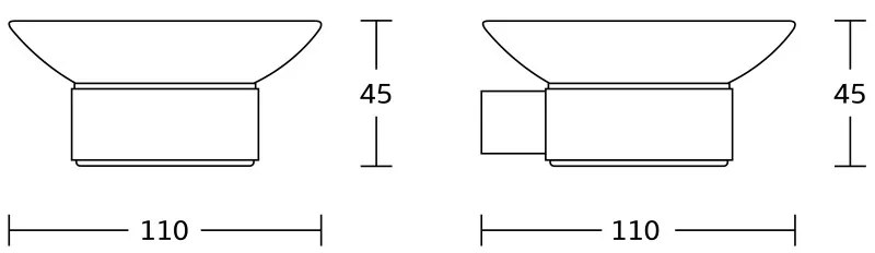 Mexen Adox, nástěnná mýdlenka, černá matná, 7018239-70